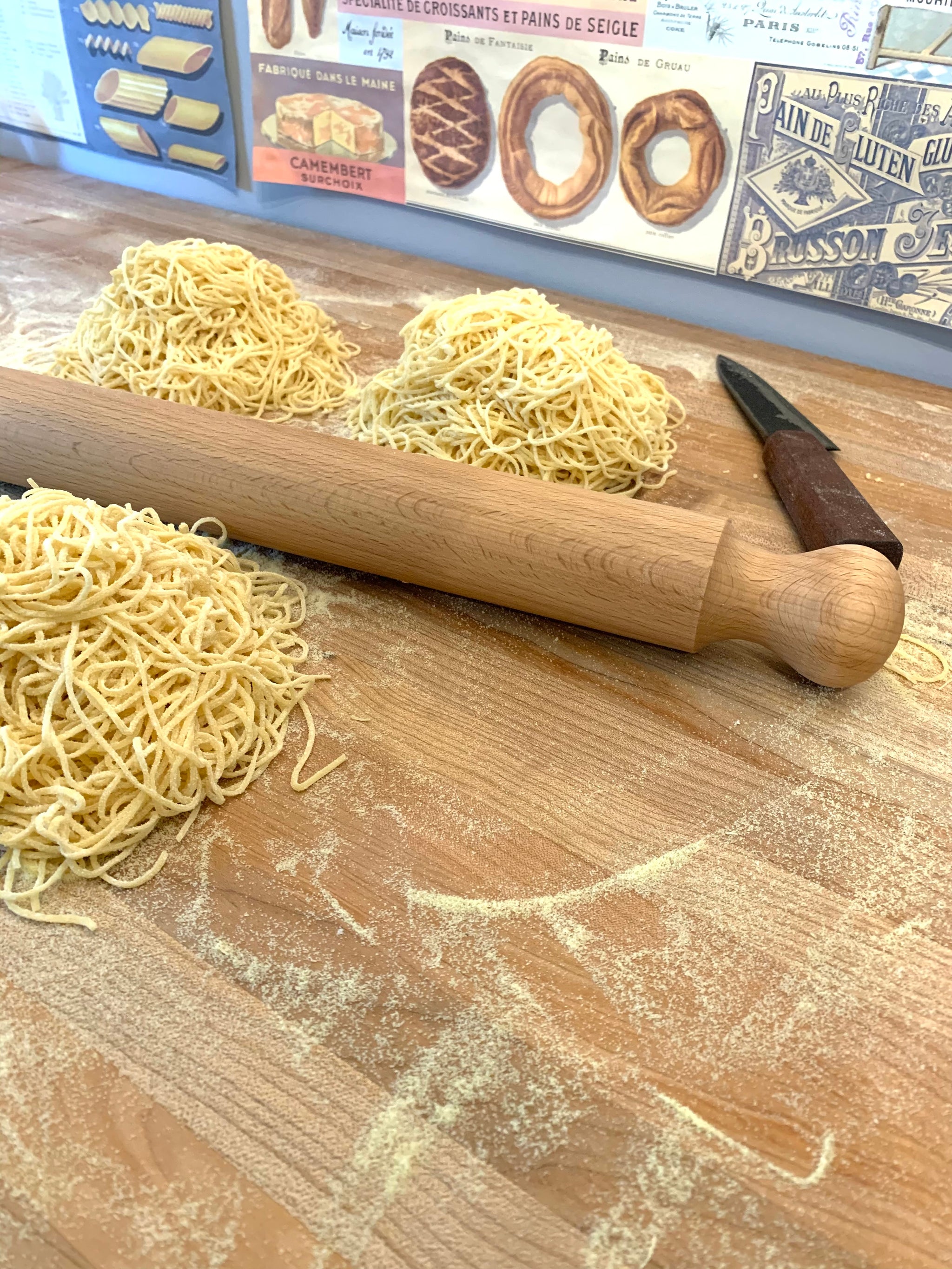 Classic, hand turned Italian Mattarello rolling pin – NonnasWoodShop